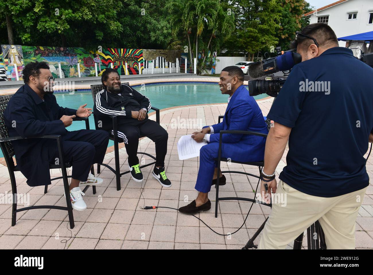 MIAMI, FLORIDA - JANUARY 22: Reggae Singer and Conference chair Shaggy, Roger Lewis of Inner ...