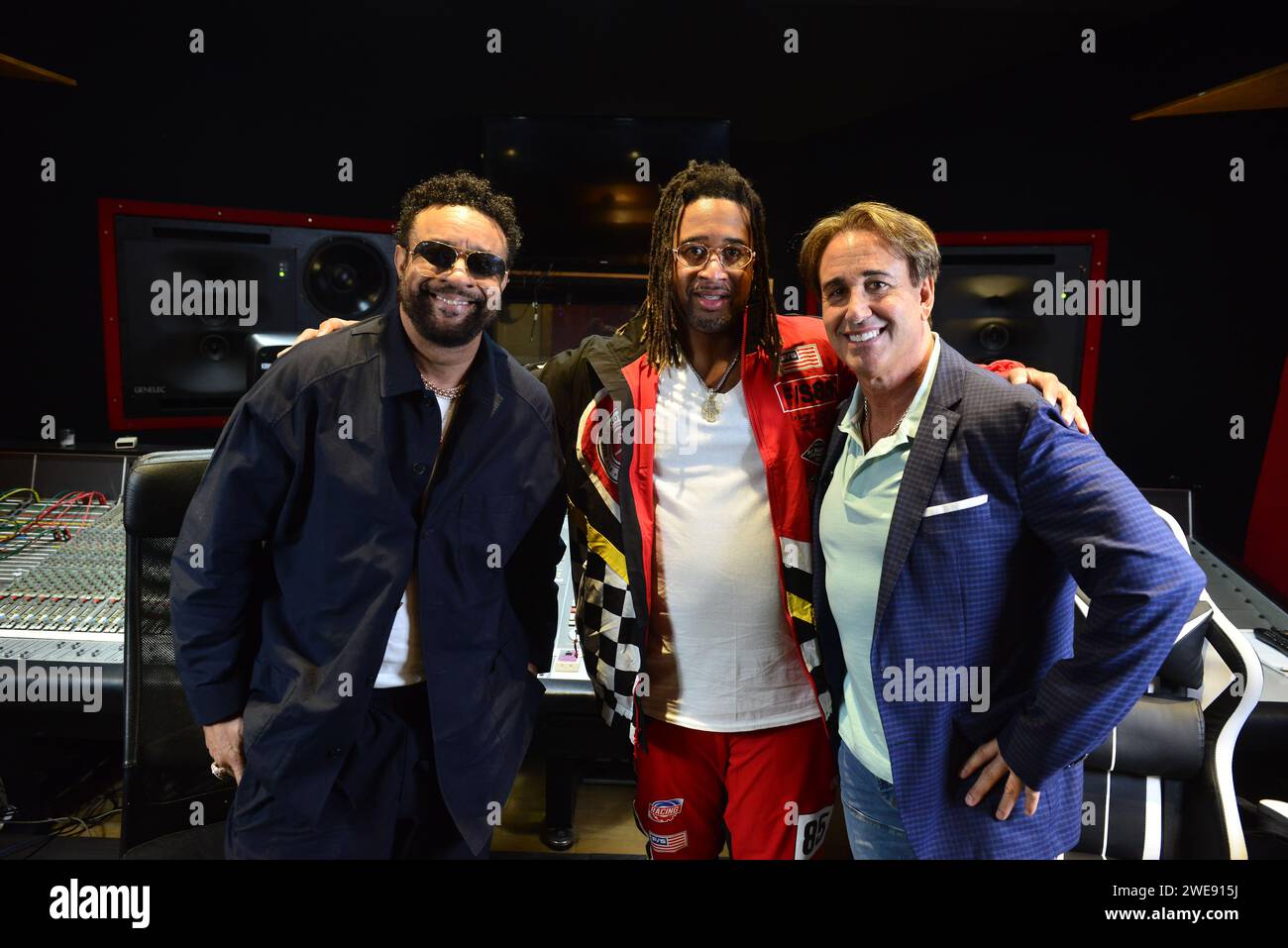 MIAMI, FLORIDA - JANUARY 22: Reggae Singer/ Conference chair Shaggy, Abebe Lewis and Mike ...