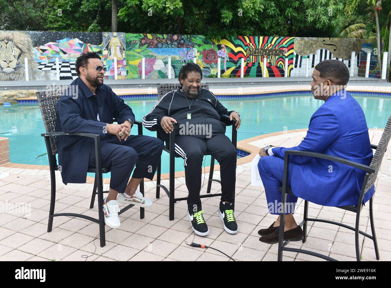 MIAMI, FLORIDA - JANUARY 22: Reggae Singer and Conference chair Shaggy, Roger Lewis of Inner ...
