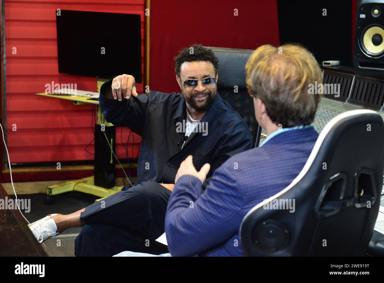 MIAMI, FLORIDA - JANUARY 22: Reggae Singer/ Conference chair Shaggy and Mike Sherman attend the ...