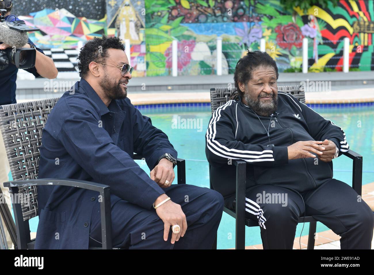 MIAMI, FLORIDA - JANUARY 22: Reggae Singer and Conference chair Shaggy and Roger Lewis of Inner ...