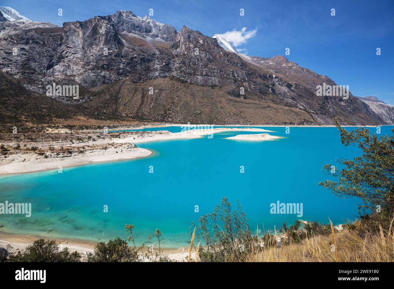 Beautiful lake Paron in Cordillera Blanca, Peru, South America Stock ...