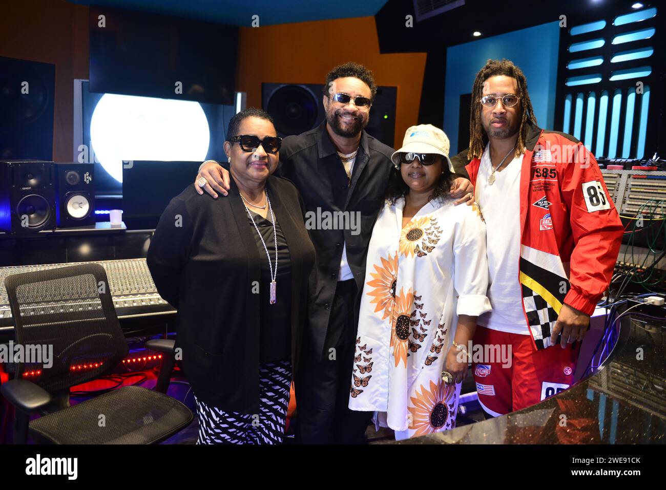 MIAMI, FLORIDA - JANUARY 22: IMC co-founder Sharon Burke, Reggae Singer/ Conference chair Shaggy ...