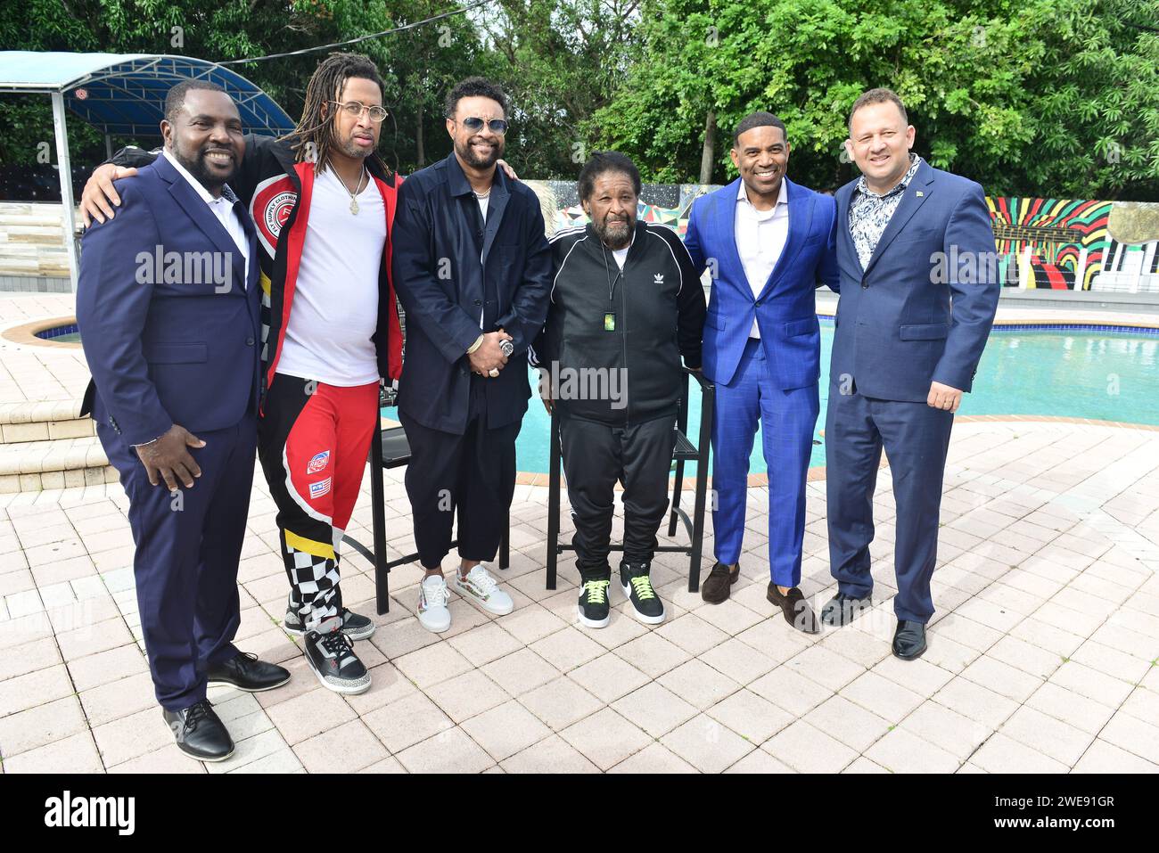 MIAMI, FLORIDA - JANUARY 22: City of Miramar Commissioner Maxwell B. Chambers, Abebe Lewis ...