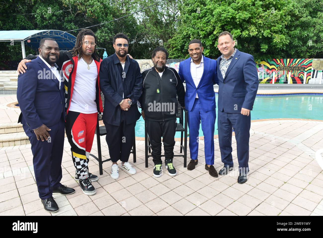 MIAMI, FLORIDA - JANUARY 22: City of Miramar Commissioner Maxwell B. Chambers, Abebe Lewis ...