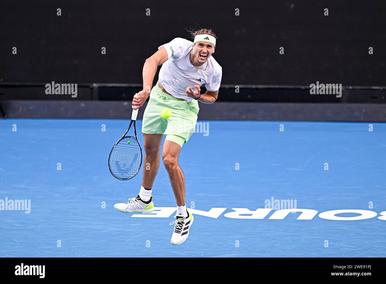 Paris, France. 22nd Jan, 2024. Sascha Alexander Zverev of Germany ...