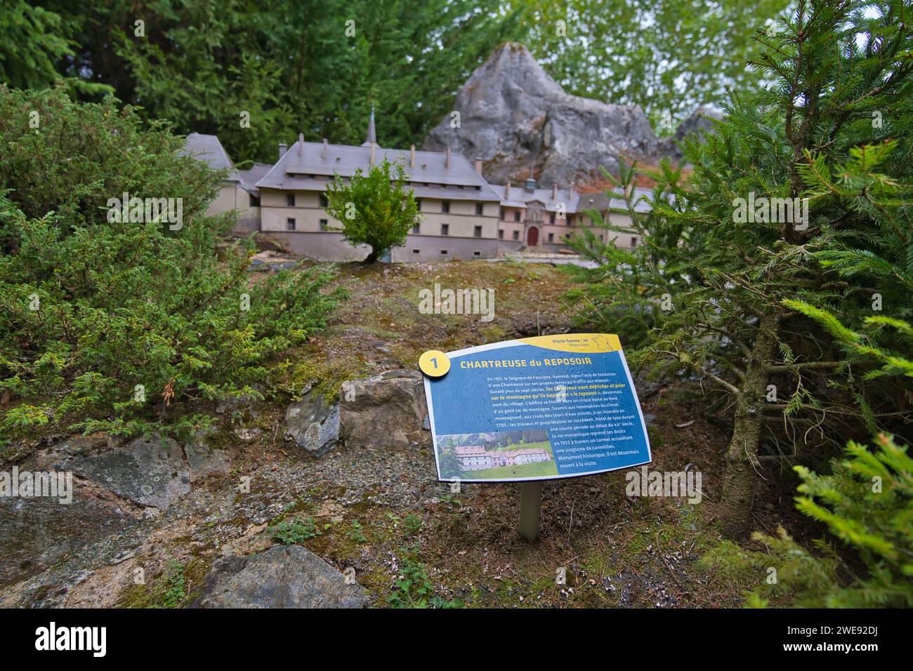 France Miniature, Élancourt, France, 08.19.2023, park tourist ...