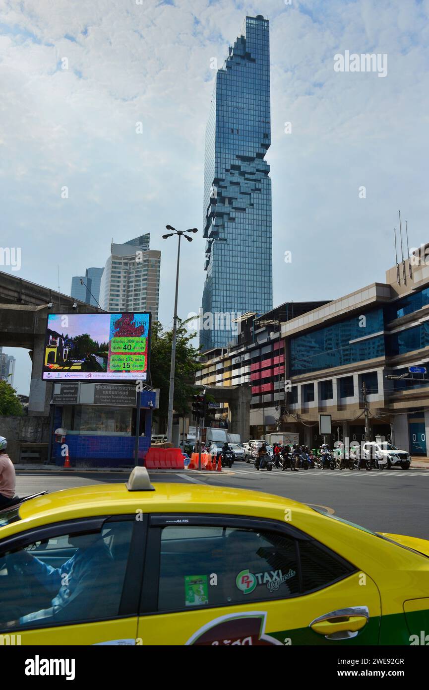 Silom Road Bangkok Thailand Stock Photo - Alamy