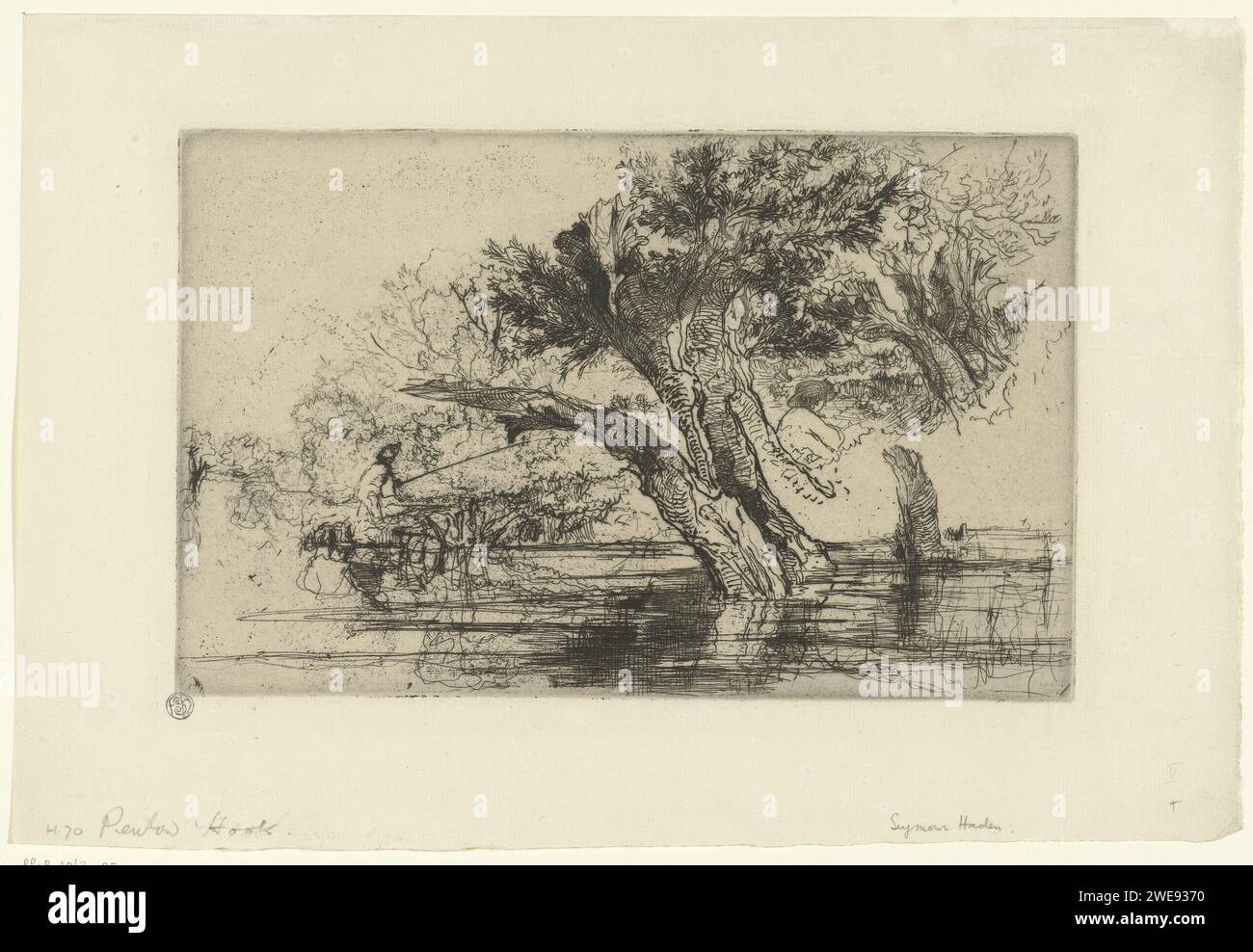 Penton Hook, Francis Seymour-Haden (Sir), 1864 print An old tree ...