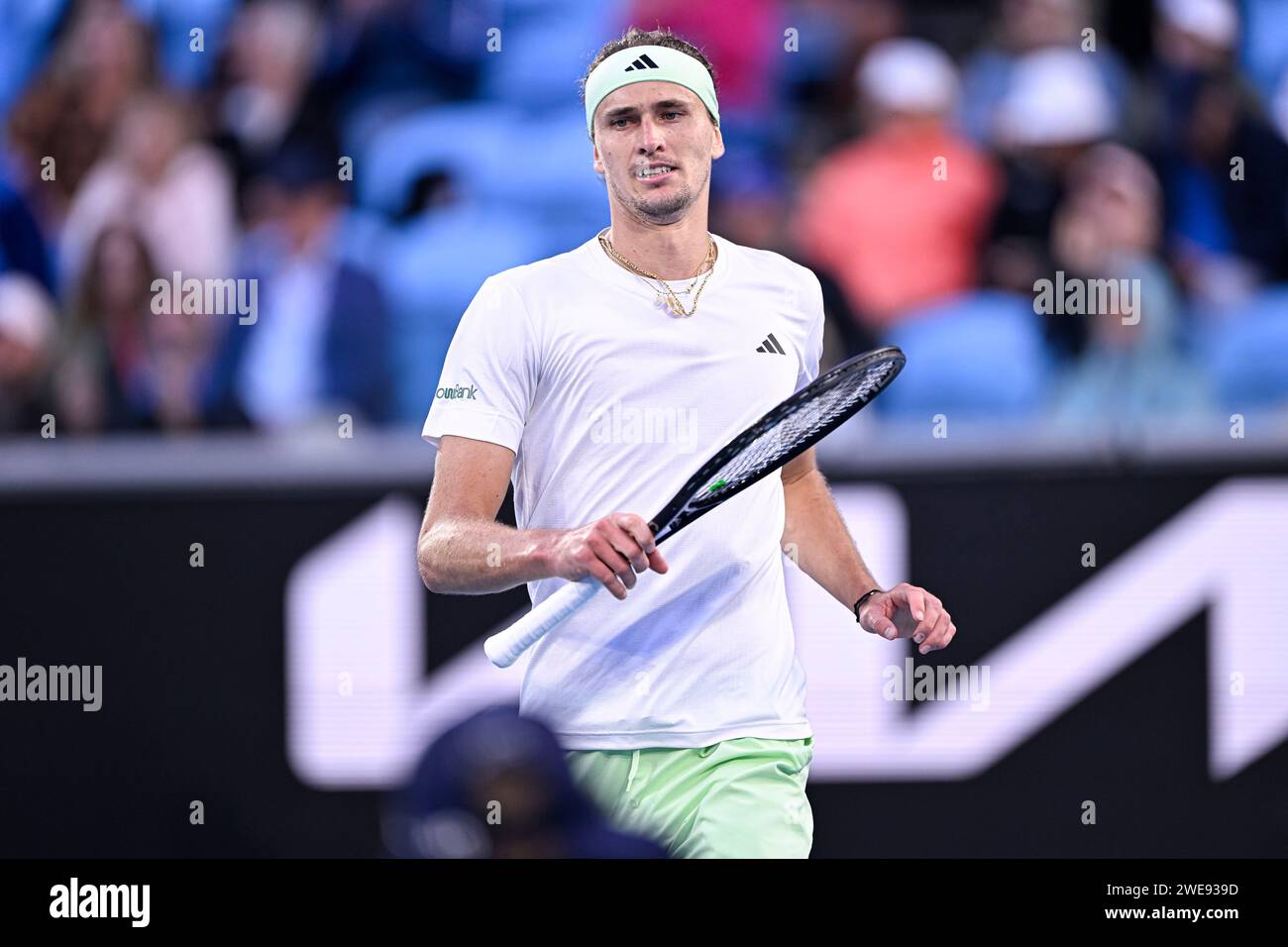 Paris, France. 22nd Jan, 2024. Sascha Alexander Zverev of Germany ...