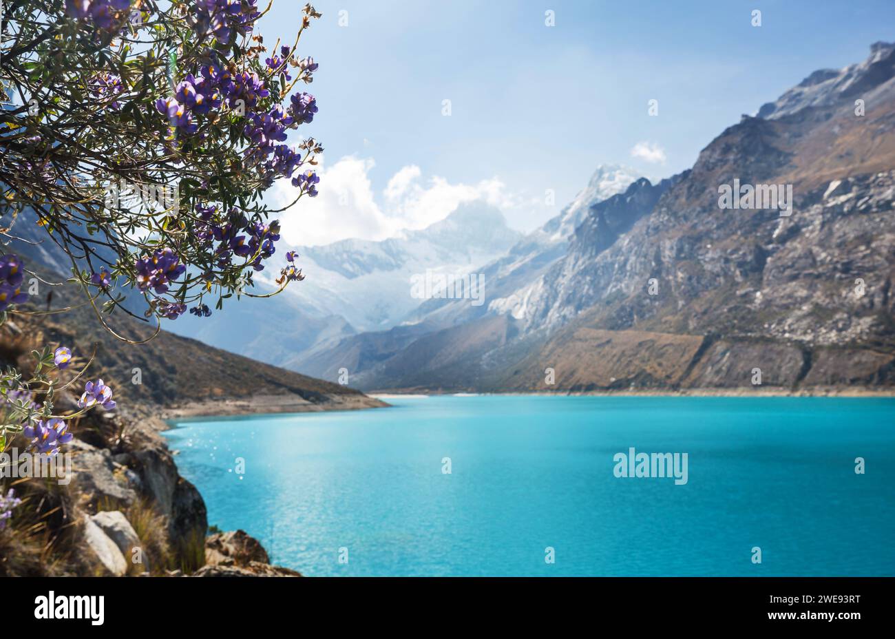 Beautiful lake Paron in Cordillera Blanca, Peru, South America Stock ...