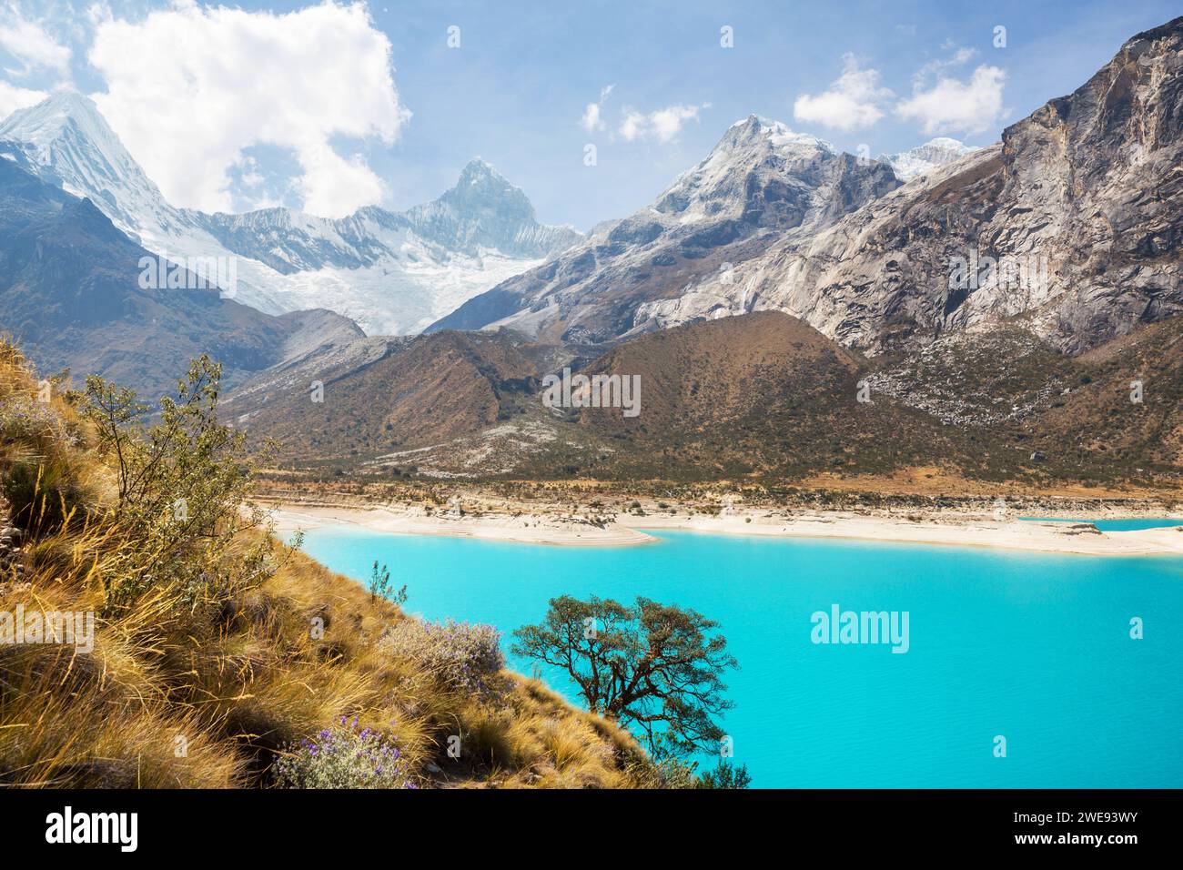 Beautiful lake Paron in Cordillera Blanca, Peru, South America Stock ...