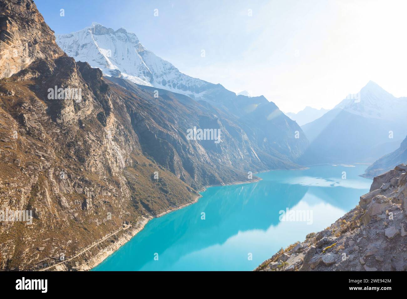 Beautiful lake Paron in Cordillera Blanca, Peru, South America Stock ...