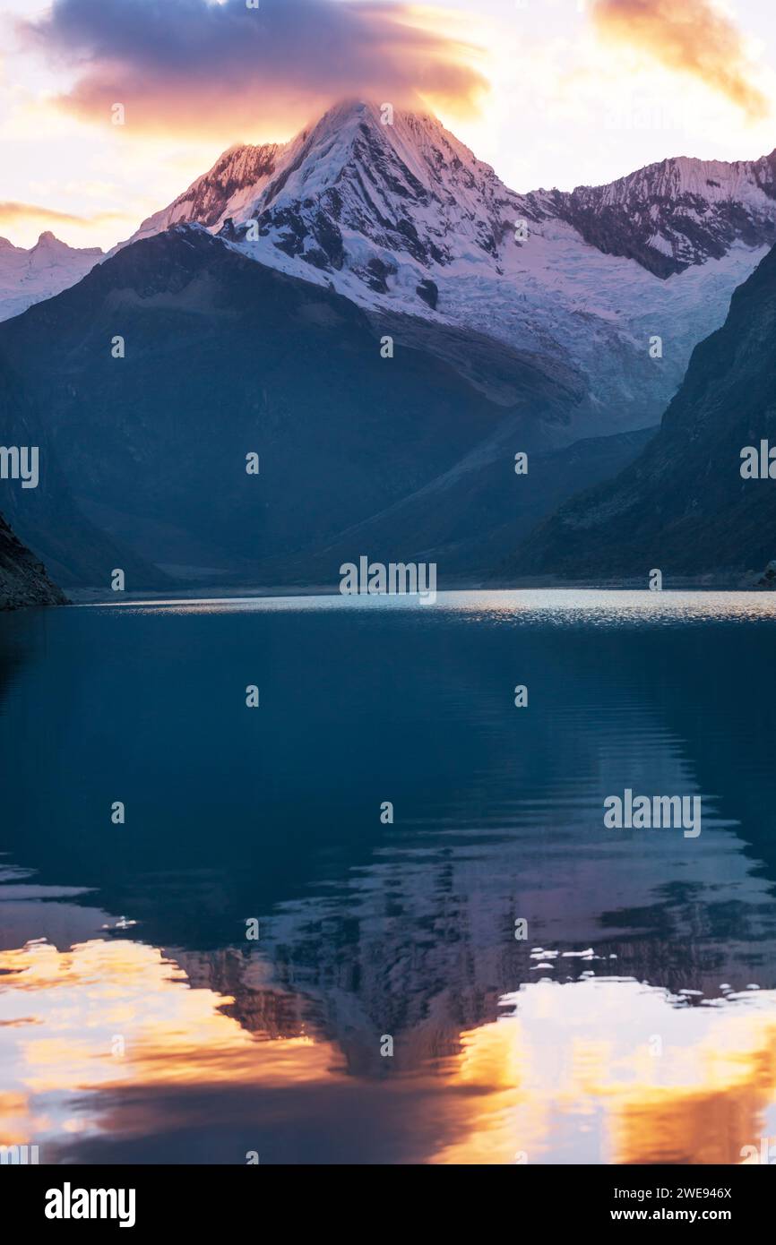 Beautiful lake Paron in Cordillera Blanca, Peru, South America Stock ...