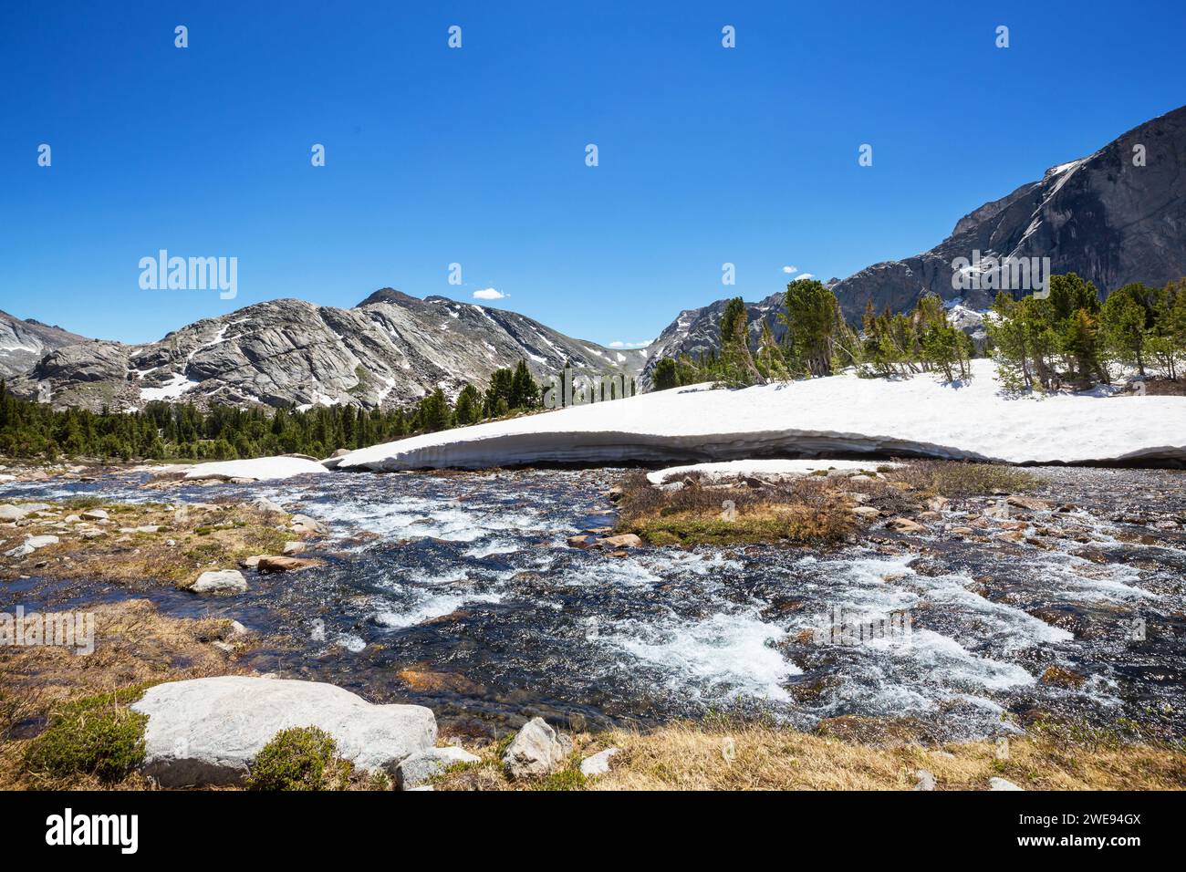 Beautiful mountain landscapes in Wind River Range in Wyoming, USA ...