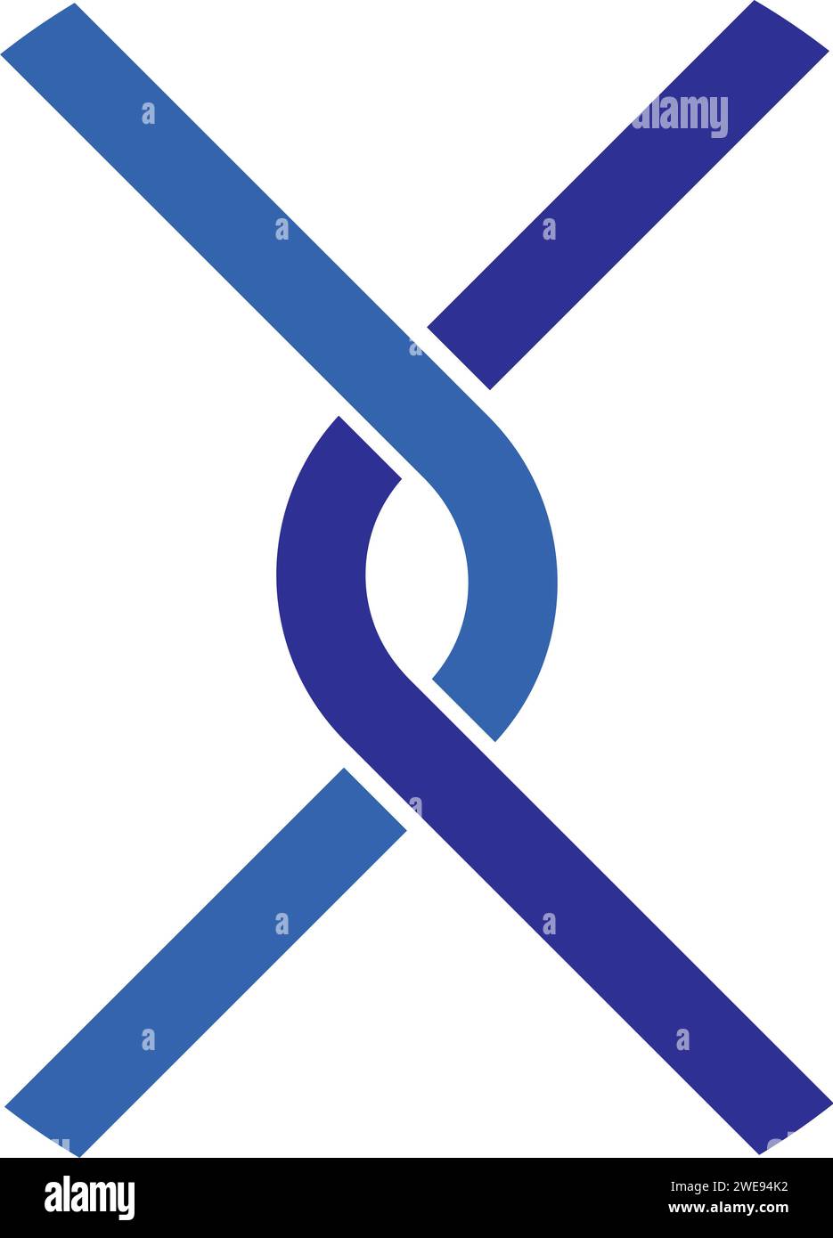 X Letter Logo. Blue Color. - Vector Stock Vector Image & Art - Alamy