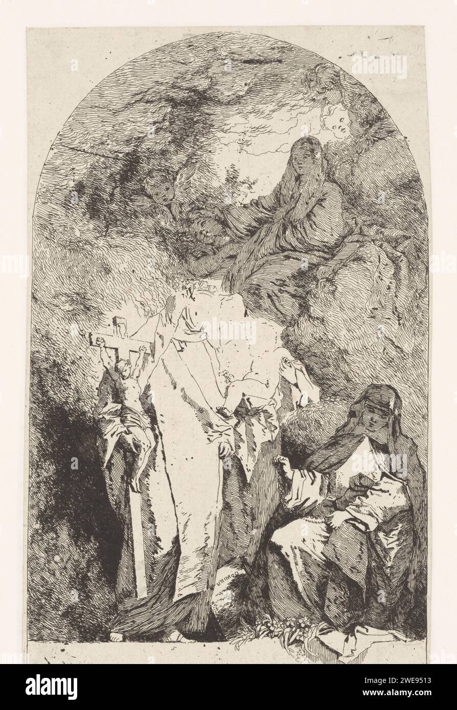 Glorification of Maria, Jean Honoré Fragonard, After Giovanni Battista ...
