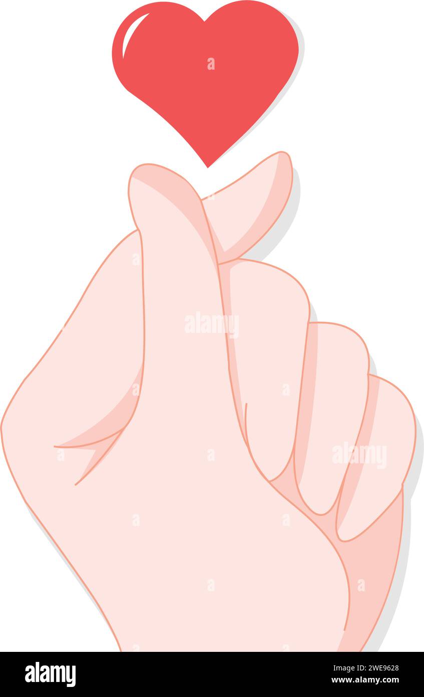 Korean heart love sign Stock Vector Images - Alamy