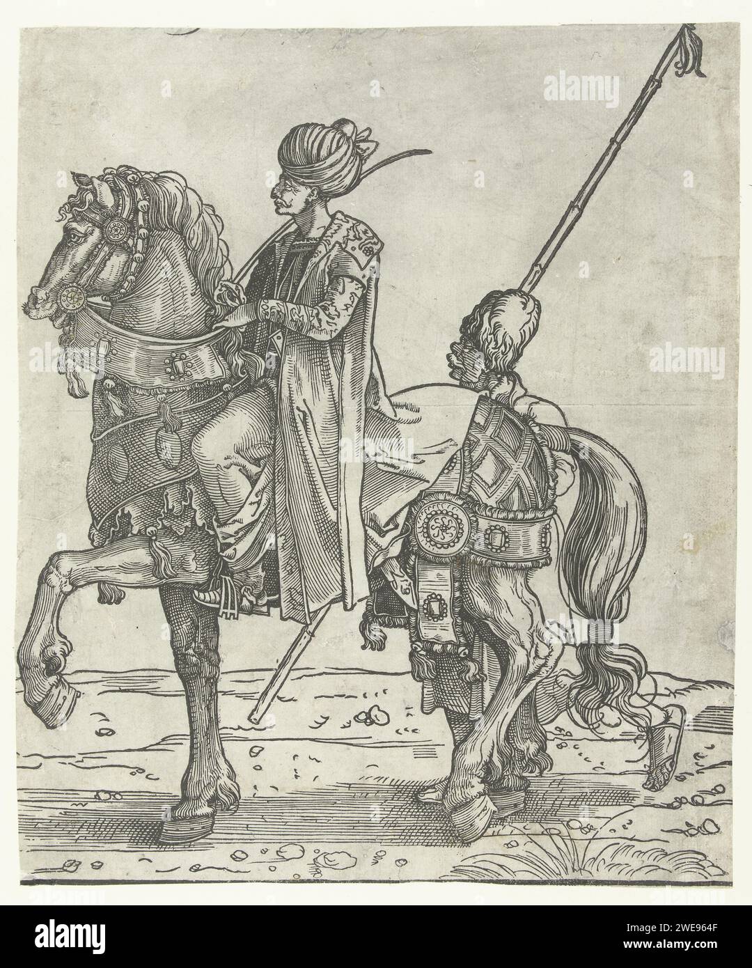 Soleiman de Grote, Jan Swart van Groningen, 1526 print From series of ...