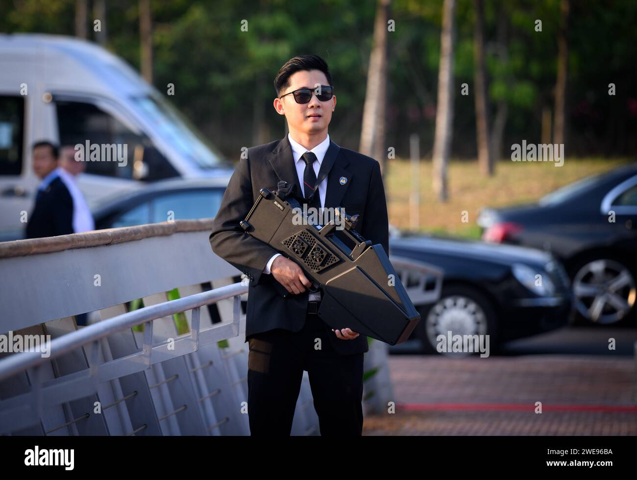 24 January 2024, Vietnam, Ho-Chi-Minh-Stadt (saigon): A Vietnamese ...