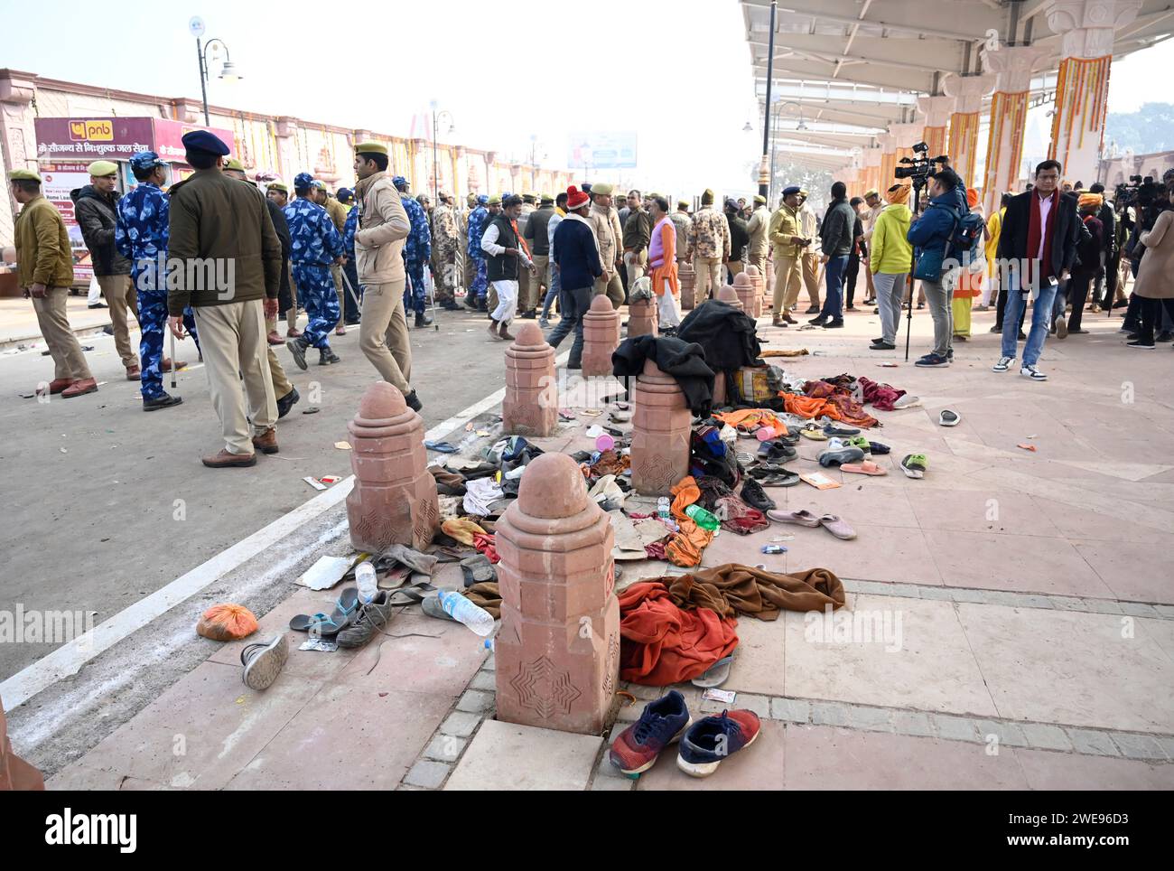 AYODHYA, INDIA - JANUARY 23: A picture after stampede due to over ...