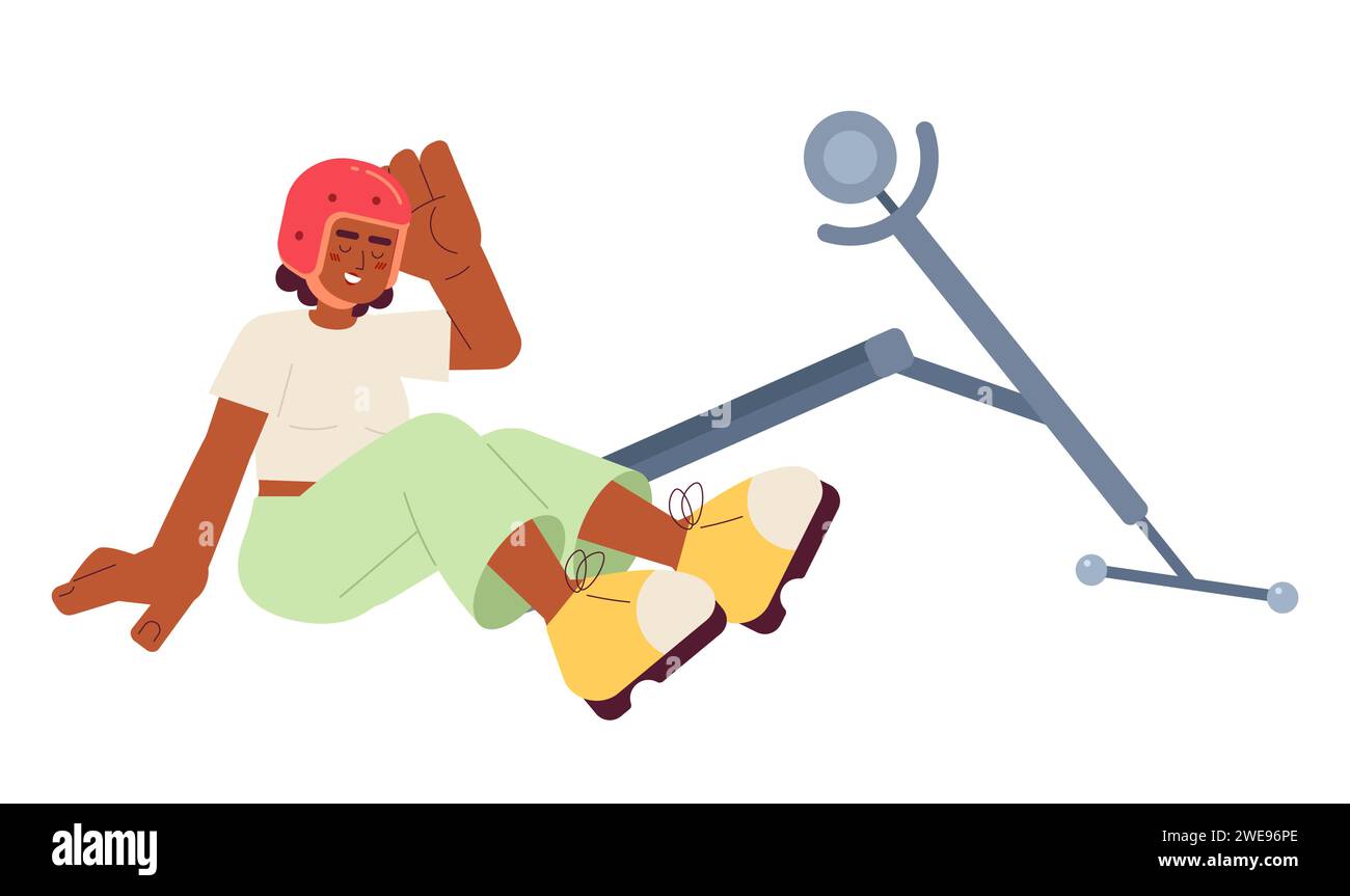 Falling off scooter Stock Vector Images - Alamy