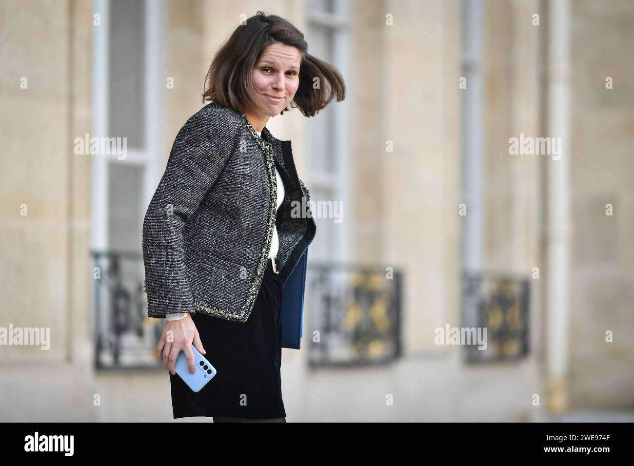 Paris, France. 24th Jan, 2024. French Junior Minister for the Relations ...