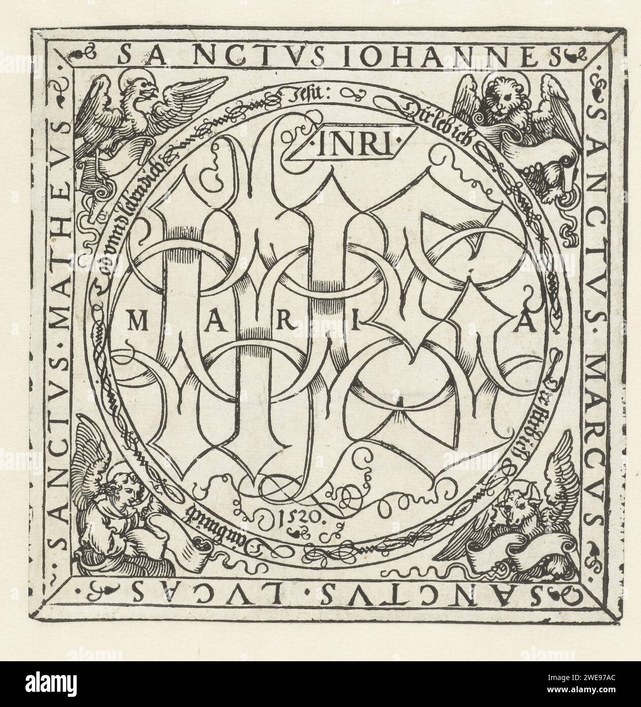 Monogram of Christ, Albrecht Dürer (School of), 1520 print The monogram ...