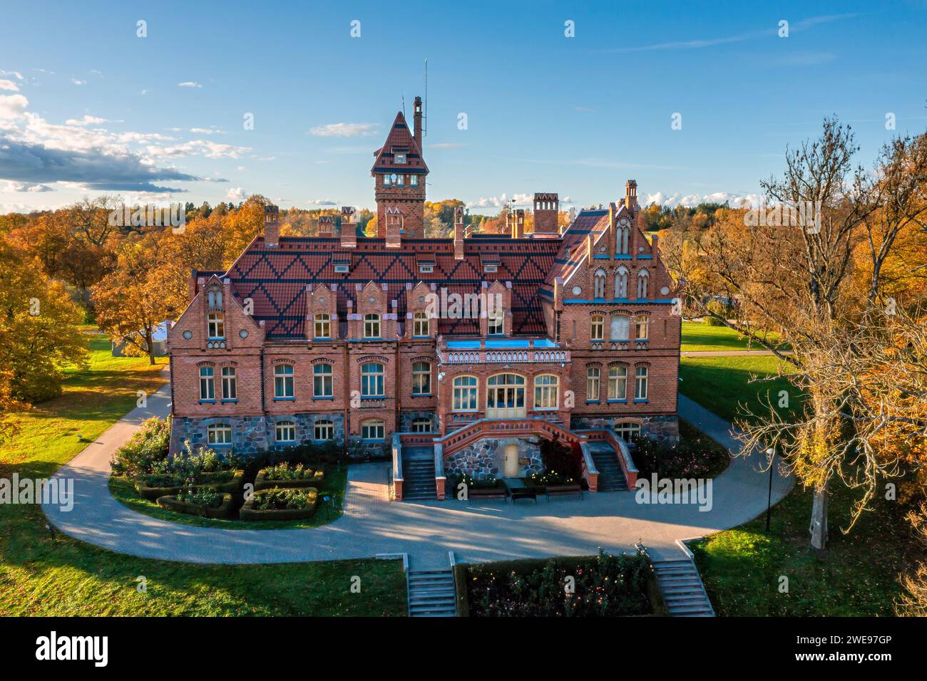 Jaunmoku medieval brick castle hi-res stock photography and images - Alamy