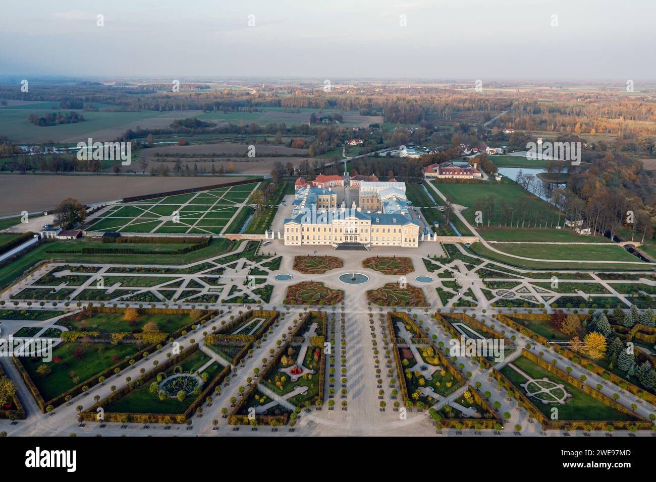 Aerial view rundale palace hi-res stock photography and images - Alamy