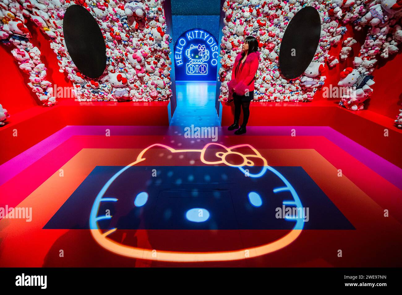 London, UK. 24th Jan, 2024. A dedicated Hello Kitty plushie space at ...