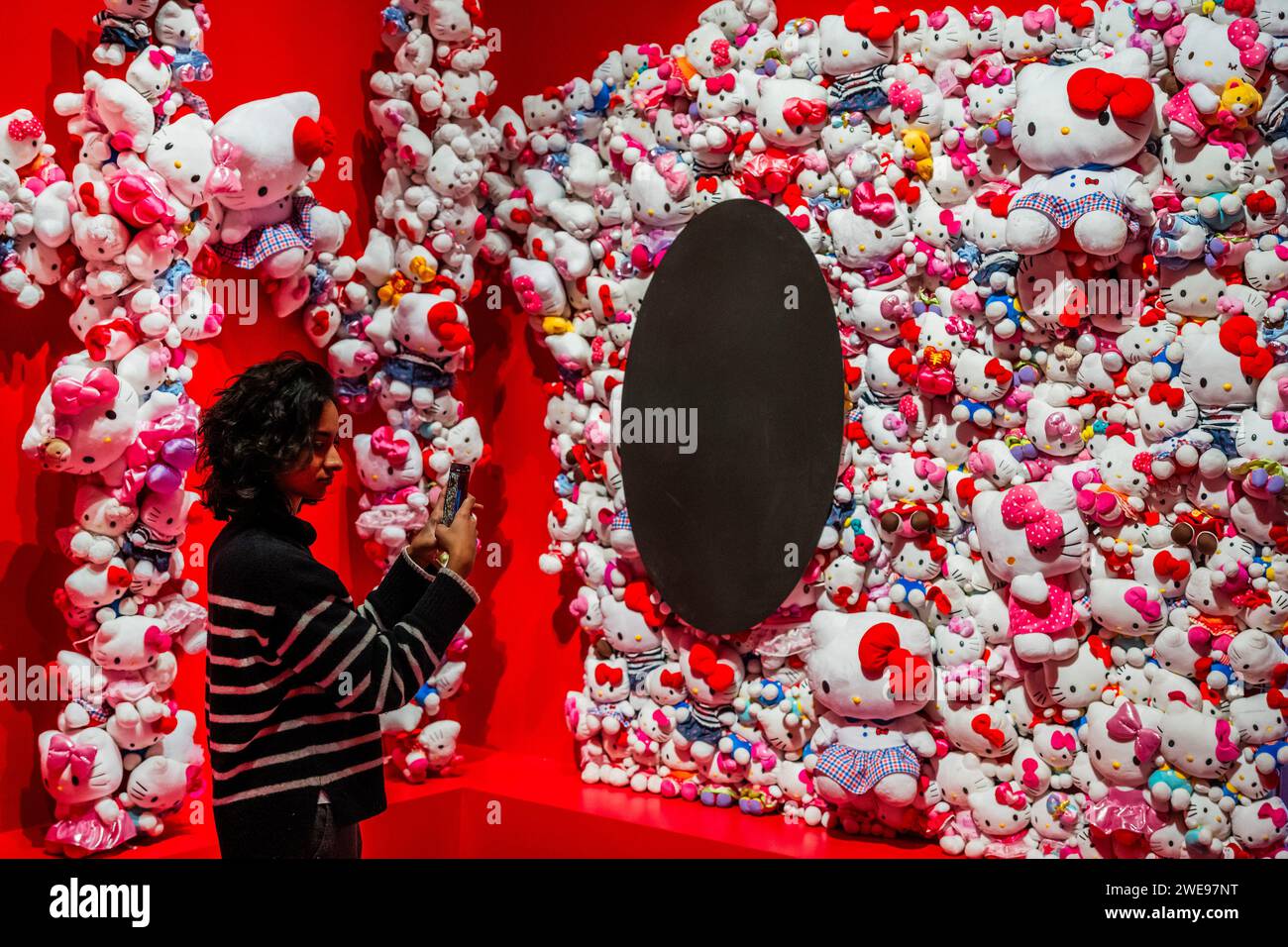 London, UK. 24th Jan, 2024. A dedicated Hello Kitty plushie space at ...