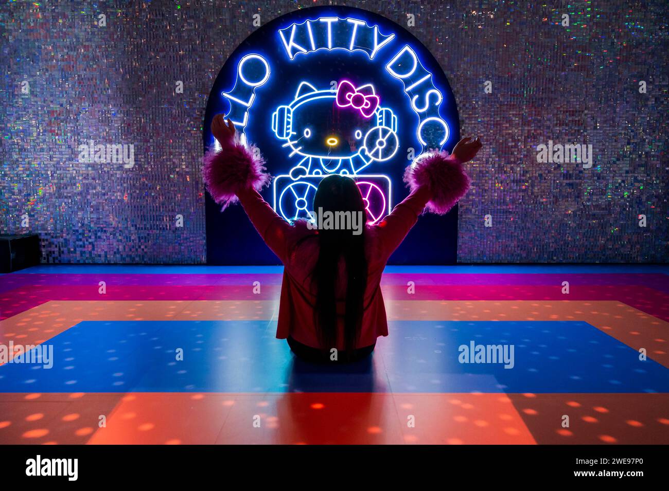 London, UK. 24th Jan, 2024. A dedicated Hello Kitty plushie space at ...