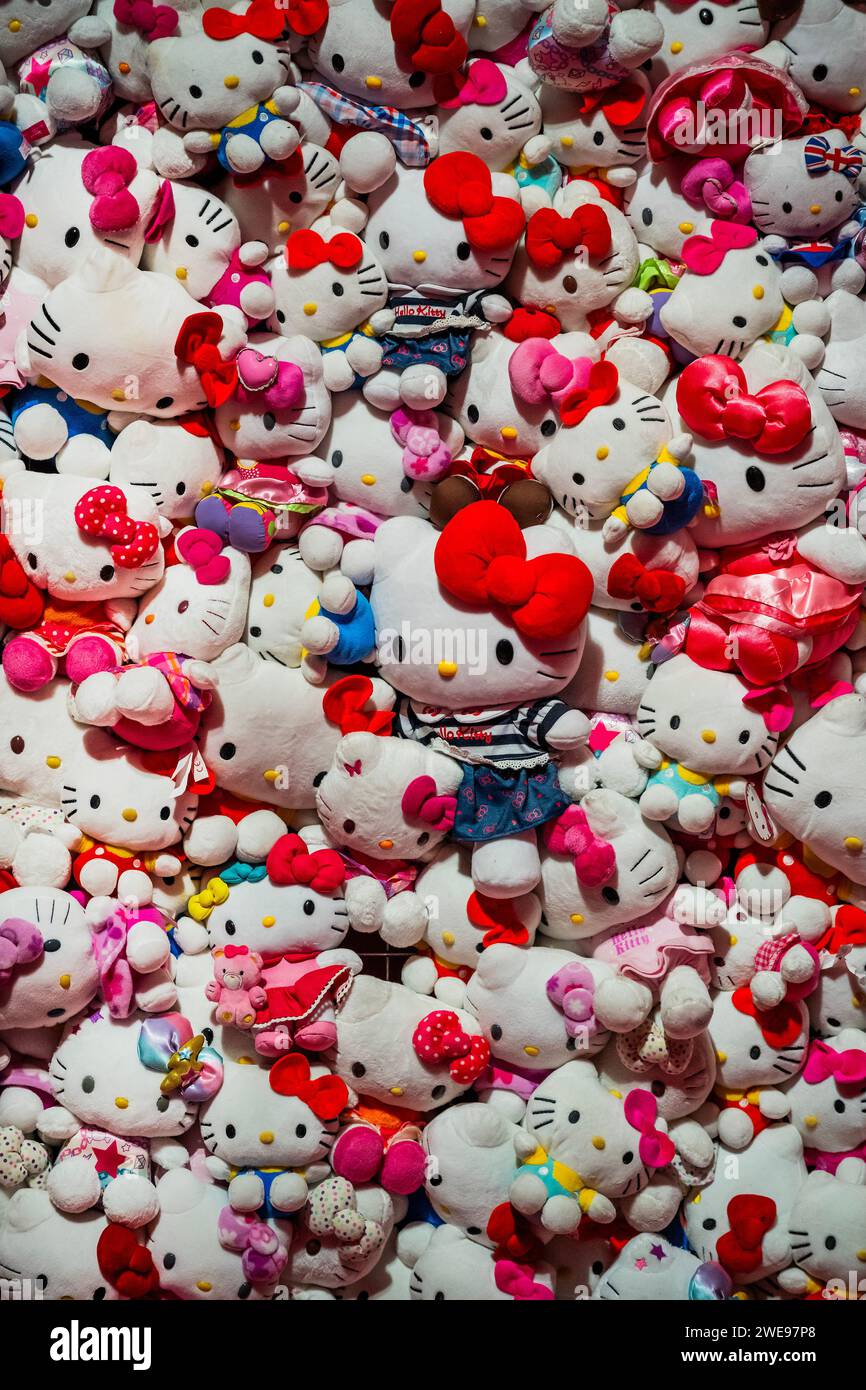 London, UK. 24th Jan, 2024. A dedicated Hello Kitty plushie space at ...