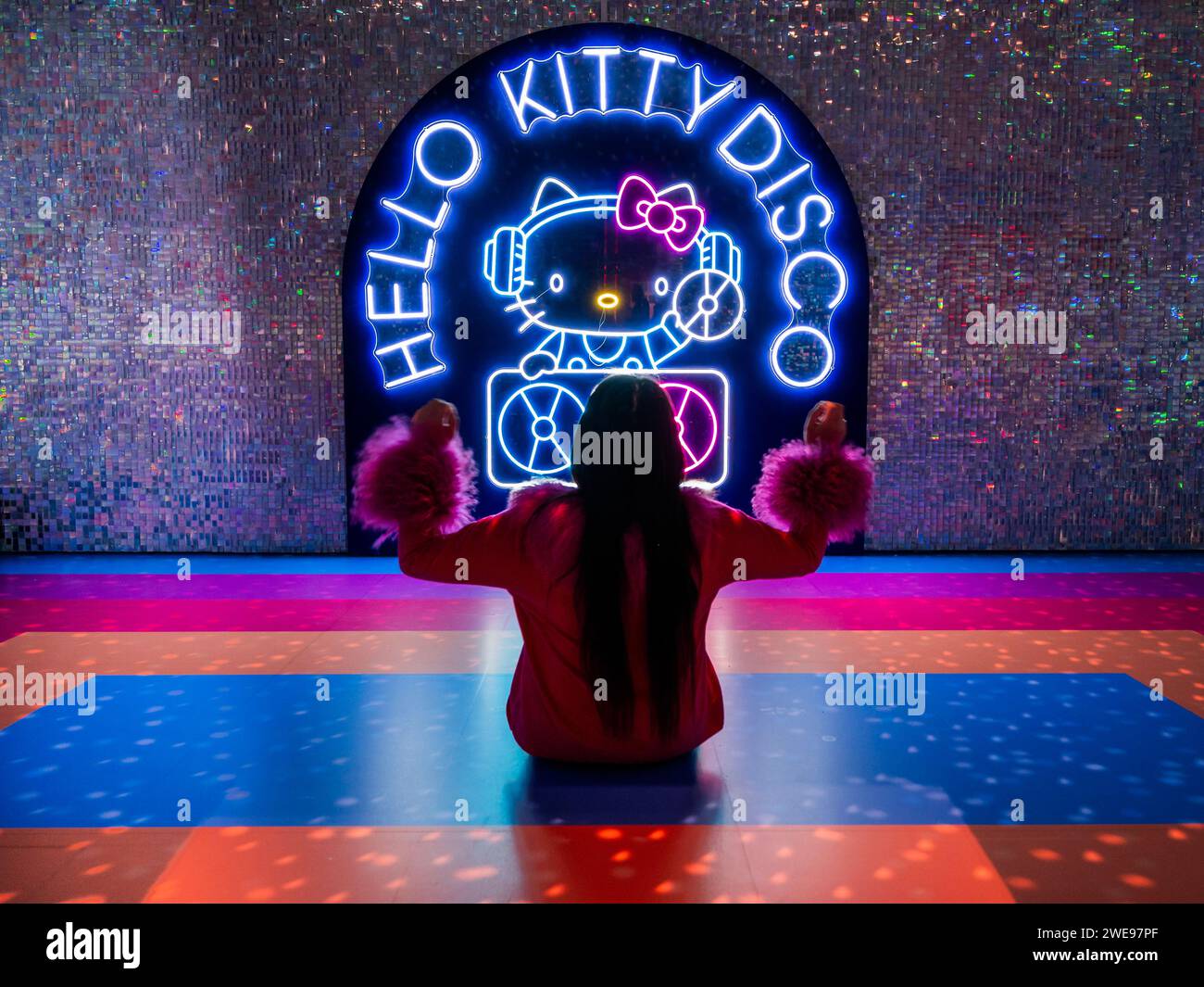 London, UK. 24th Jan, 2024. A dedicated Hello Kitty plushie space at ...