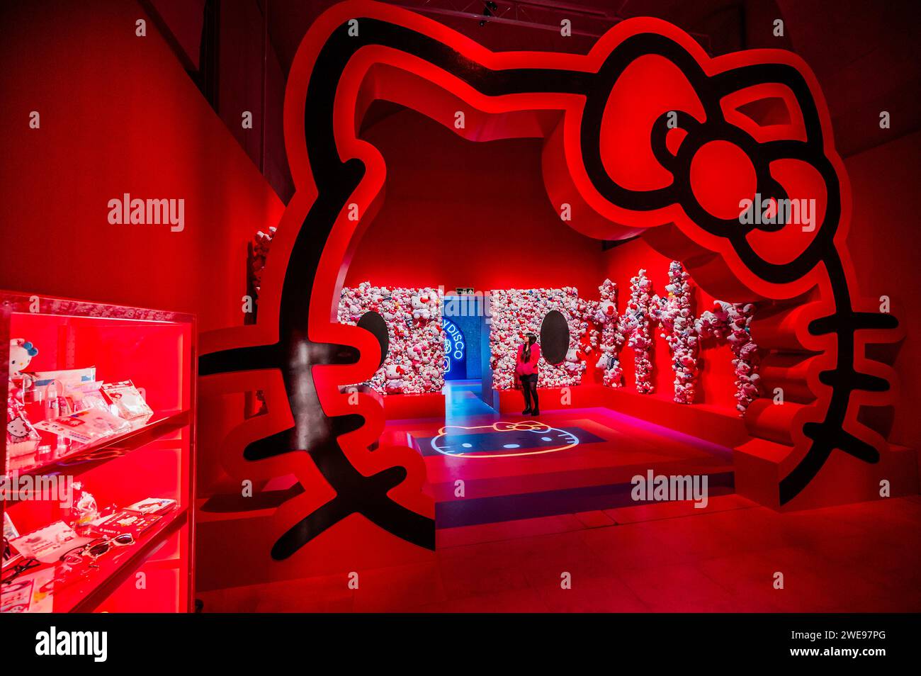 London, UK. 24th Jan, 2024. A dedicated Hello Kitty plushie space at ...