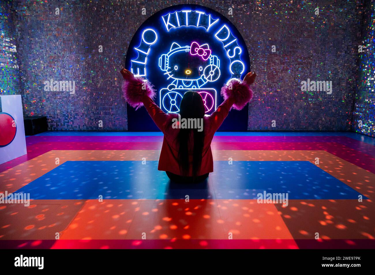 London, UK. 24th Jan, 2024. A dedicated Hello Kitty plushie space at ...