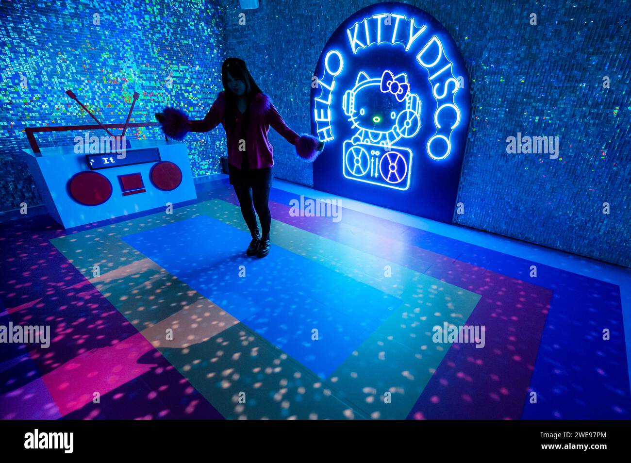 London, UK. 24th Jan, 2024. A dedicated Hello Kitty plushie space at ...