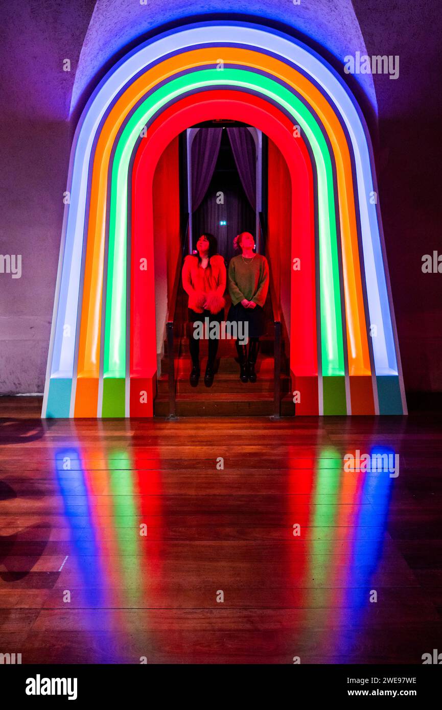 London, UK. 24th Jan, 2024. A rainbow arch installation - CUTE at ...