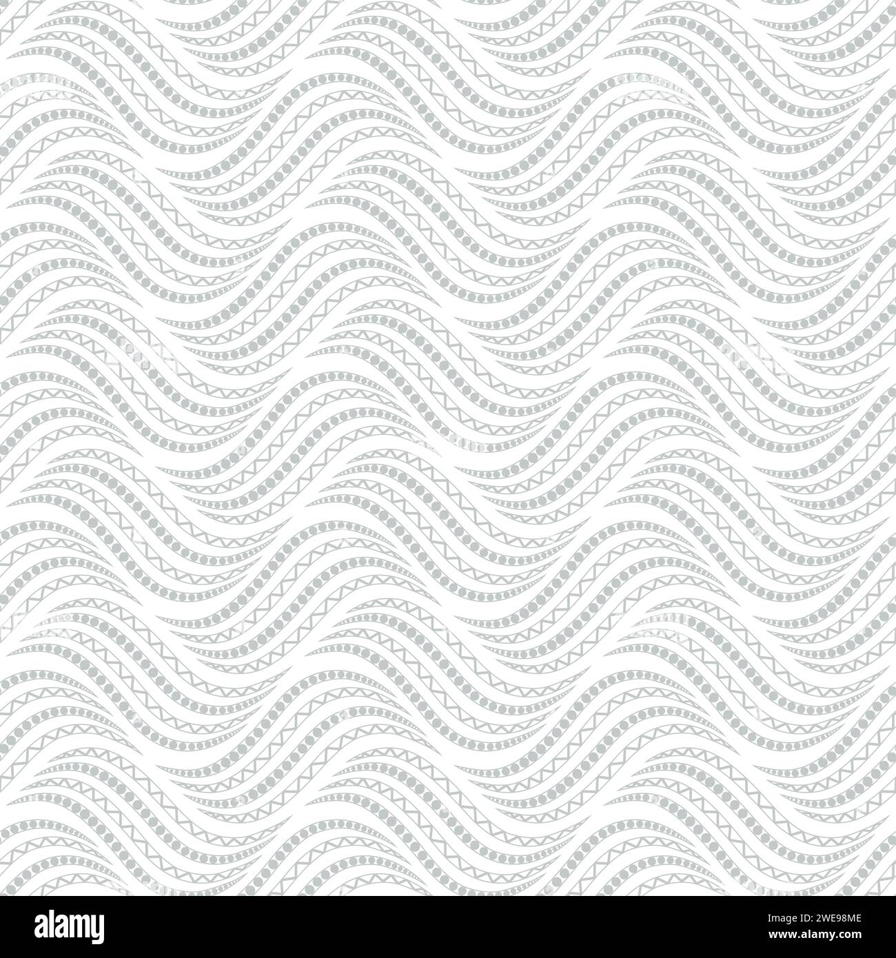 The geometric pattern with wavy lines. Seamless vector background. Gray ...