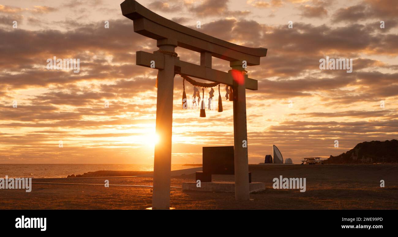 Torii gate beach architecture hi-res stock photography and images - Alamy