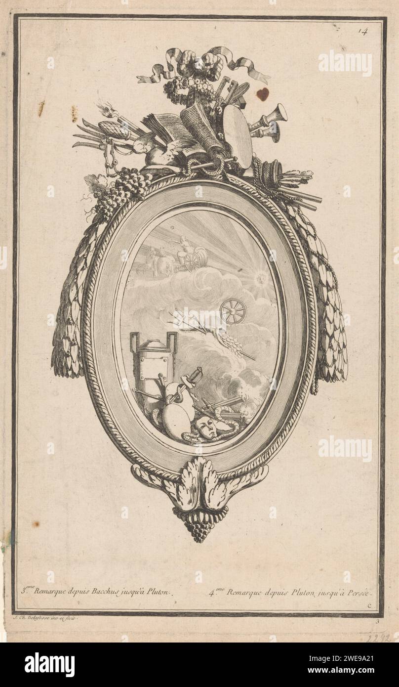 Bacchus, Pluto in Perseus, Jean Charles Delafosse, 1768 - 1771 print An ...