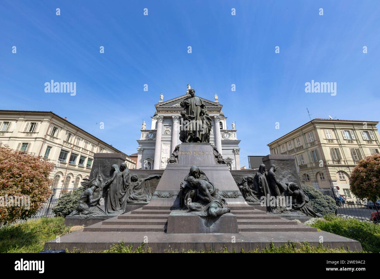 TURIN, ITALY, APRIL 11, 2023 - Don Bosco monument in Maria Ausiliatrice ...