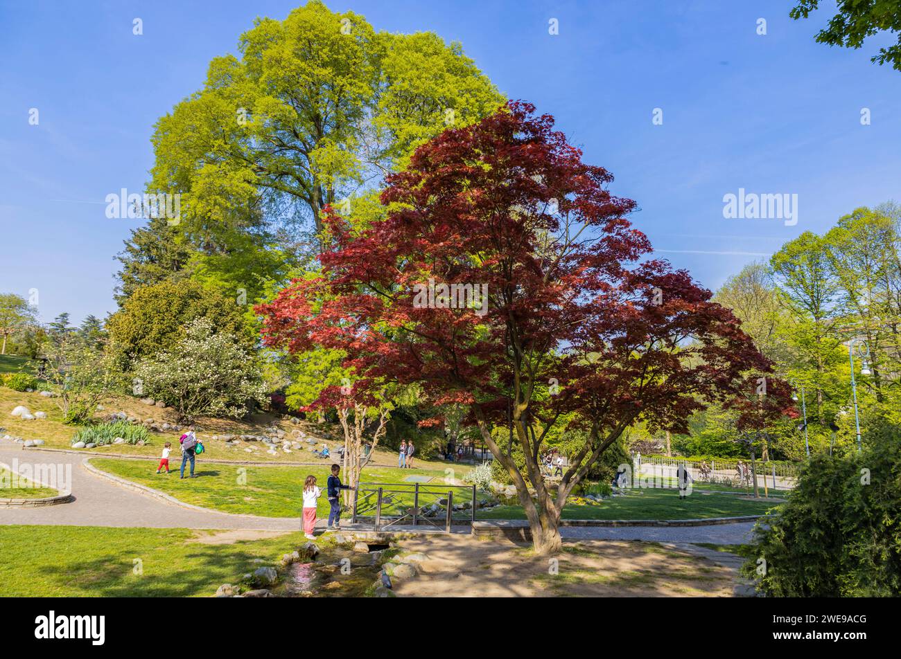 TORINO (TURIN), ITALY, APRIL 11, 2023 - View of Valentino Park in ...