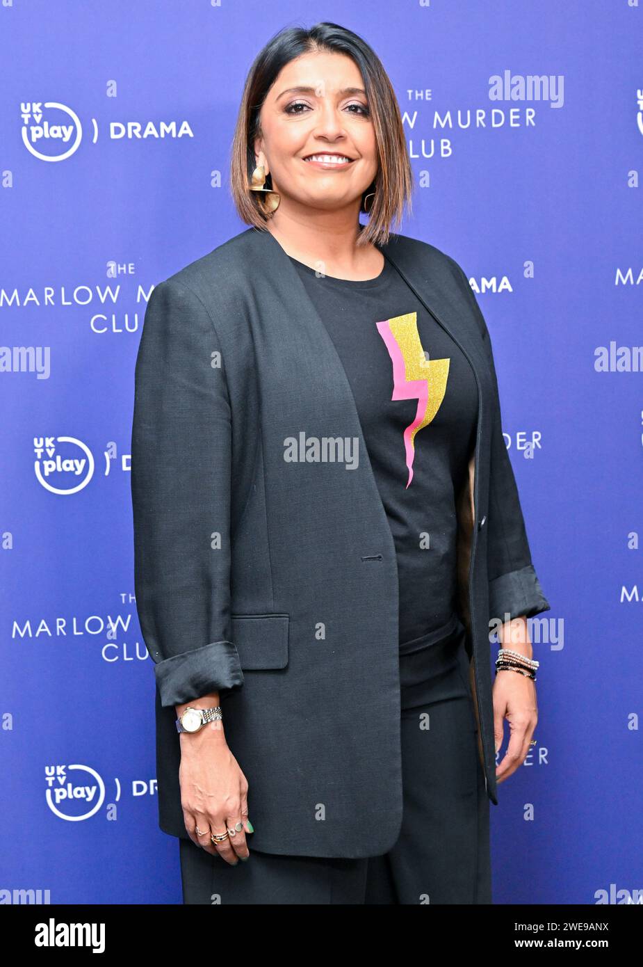 London, UK. 23rd Jan, 2024. Sunetra Sarker on the Red Carpet for the ...