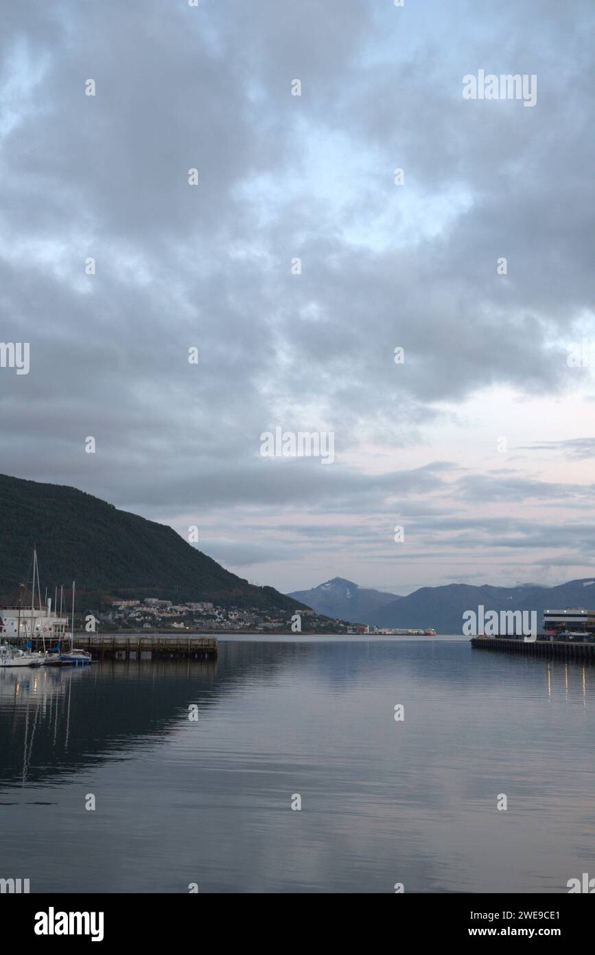 Tromsdalen fjord landscape Stock Photo - Alamy