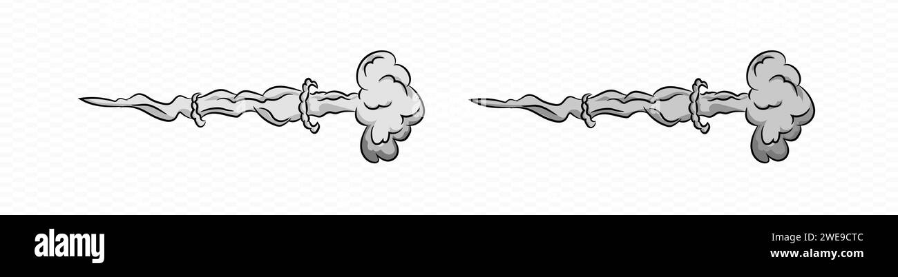 Smoke cartoon vector wind puff . Comic smoke puff Stock Vector Image ...