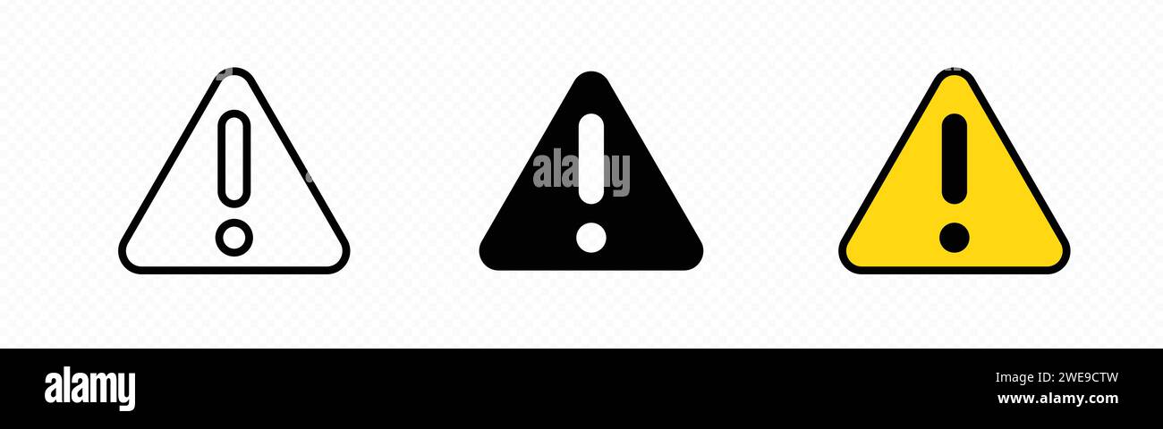 vector exclamation warning triangle icon Stock Vector Image & Art - Alamy