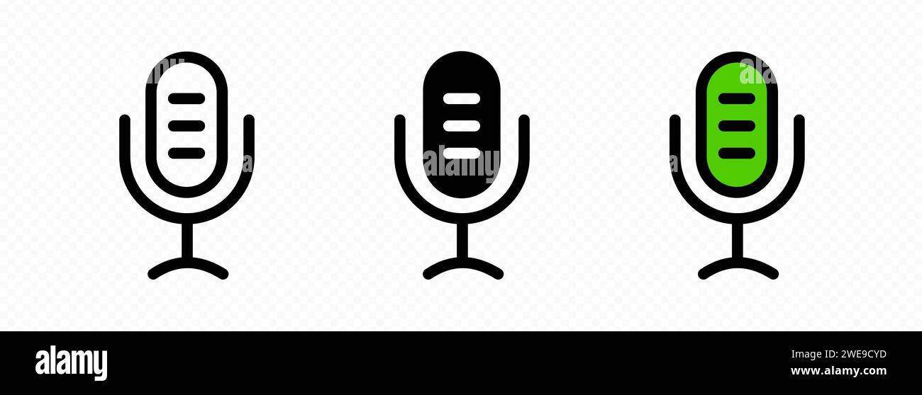 Podcast Record Mic icon. Radio Voice symbol Stock Vector Image & Art ...