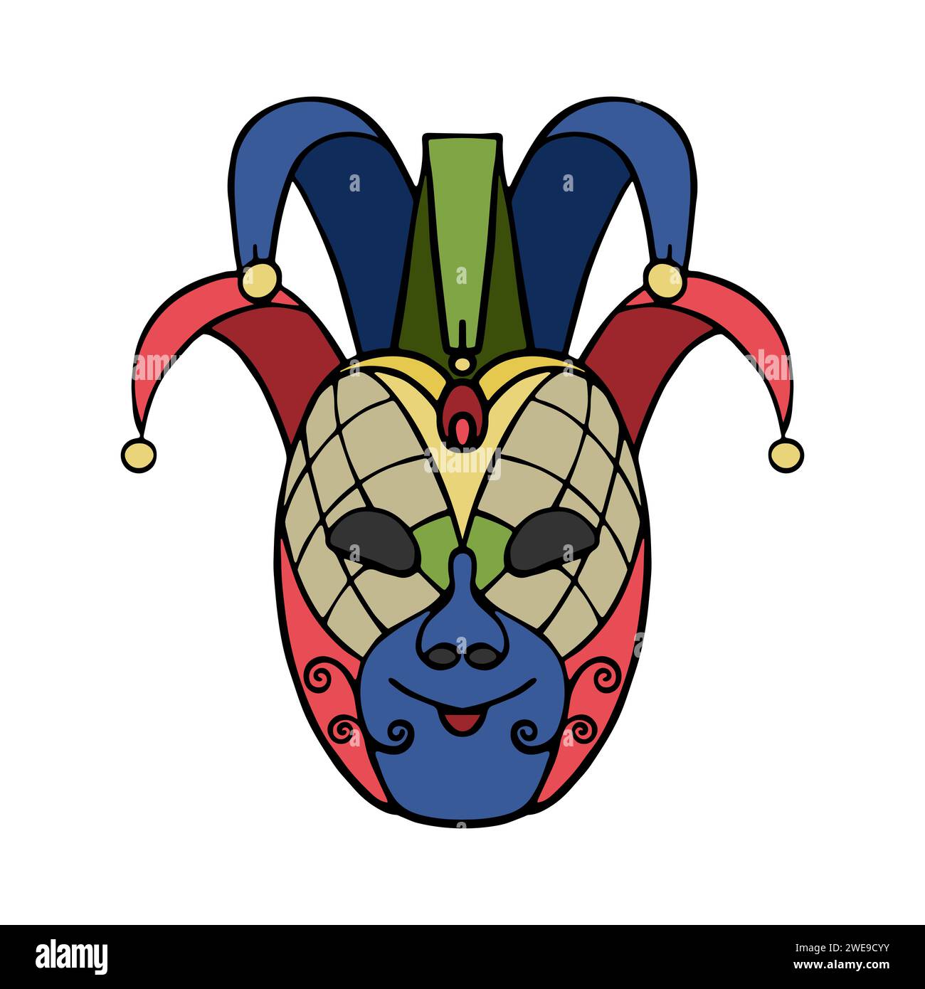 Venice carnival mask isolated on white background. Venetian carnival ...